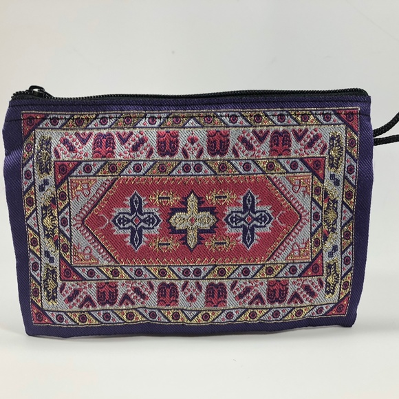 Bags | Traditional Turkish Wallets Fabric Woven Zip Bag | Poshmark